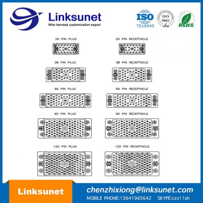 Crimping Automotive Terminal Harness 3.81mm LAPP LIFY EDAC 56 Pin Connector
